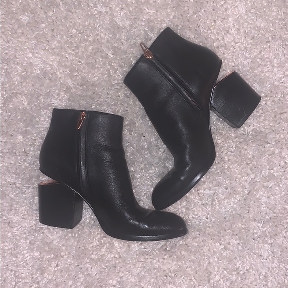 Alexander Wang | Shoes | Alexander Wang Gabi Booties Black Leather With ...